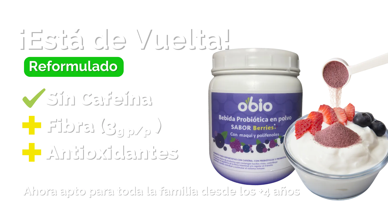 Obio Bebida Probiótica en Polvo